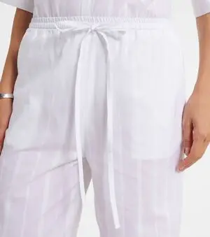 Loulou De Saison Macao Cotton Poplin Straight Pants