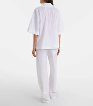 Loulou De Saison Macao Cotton Poplin Straight Pants
