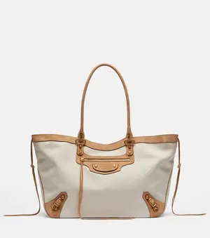 Balenciaga Le City Beach Medium Canvas Tote Bag - Beige