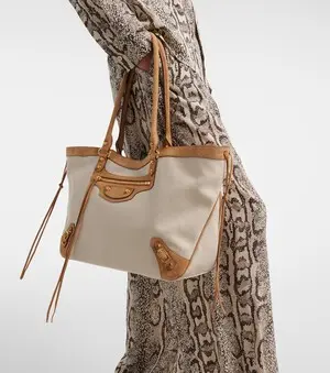 Balenciaga Le City Beach Medium Canvas Tote Bag - Beige