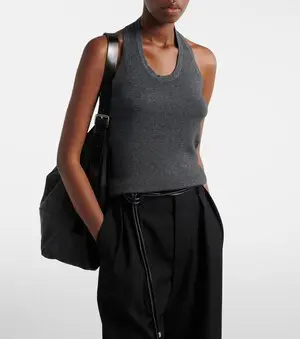 Extreme Cashmere N°409 Jerry Halterneck Cotton And Cashmere Top