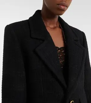 Saint Laurent Wool-blend Tweed Blazer