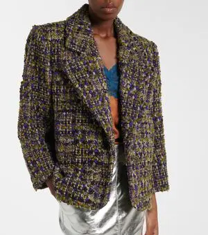 Saint Laurent Wool-blend Tweed Jacket - Multicoloured