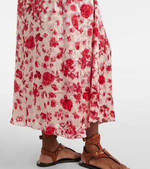 Isabel Marant Étoile Hilza Floral Jacquard Maxi Skirt - Pink