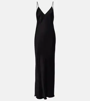 Isabel Marant Étoile Nevana Satin Maxi Dress - Black