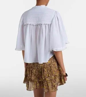 MARANT ETOILE Douna Cotton-blend Blouse - White