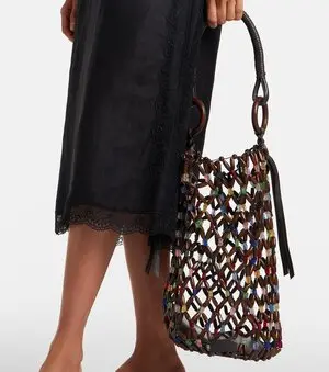 Staud Del Mar Beaded Shoulder Bag