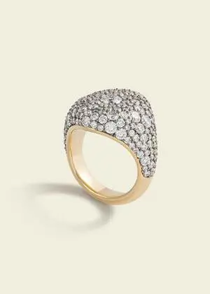 LUCY DELIUS Diamond Signet Ring - Yellow