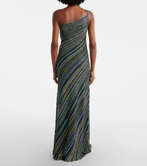 Missoni One-shoulder Sequined Maxi Dress