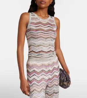 Missoni Zigzag Sequined Lame Top