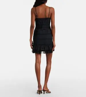 Staud Halie Ruffled Cotton-blend Poplin Minidress