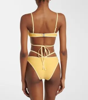Simkhai Harlen Bikini Top In Buttercream Multi - Yellow