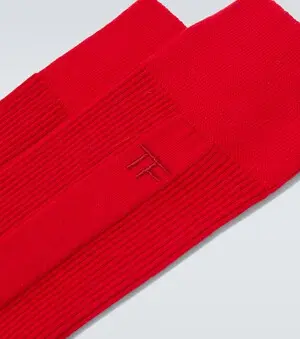 TOM FORD Ribbed Cotton Crew Socks