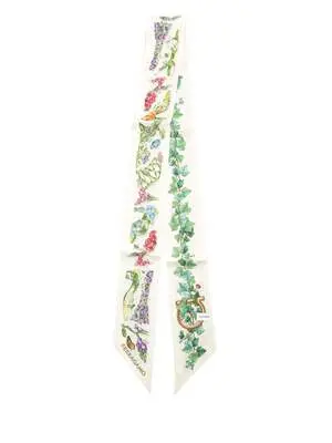 FERRAGAMO Silk Bandana With Floral Print - Multicolor