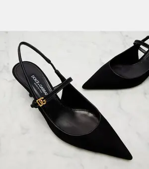 Dolce & Gabbana Suede Slingback Pumps
