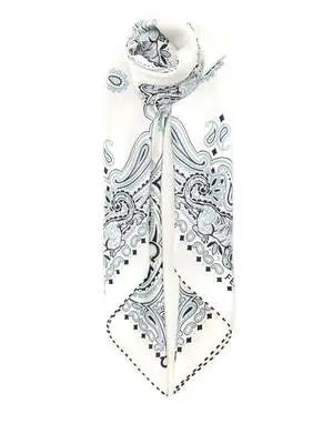 FERRAGAMO Arabesque Print Scarf - Blue