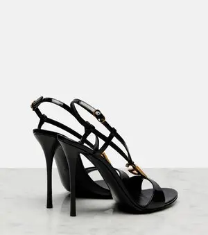 Dolce & Gabbana Dg Patent Leather Slingback Sandals