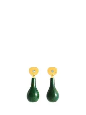 TOTEME African Jade Drops Earrings - Green