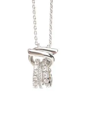 FERRAGAMO Gancino Brass And Crystal Pendant Necklace