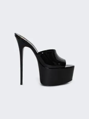 Saint Laurent Platform Mule - Black