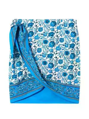 MC2 SAINT BARTH Angie Pareo Wrap Skirt - Blue