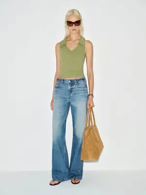 REFORMATION Austine Knit Top Bean