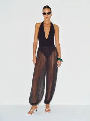 REFORMATION Aven Pant Sheer - Black
