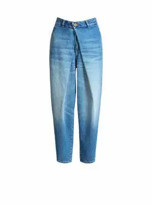 Balmain Denim Barrel-leg Jeans - Blue