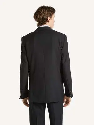 Balmain Wool 2-button Peak Lapel Jacket