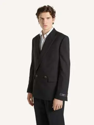 Balmain Wool 2-button Peak Lapel Jacket