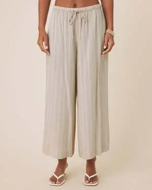Splendid Bianca Pant - Light Fawn/white
