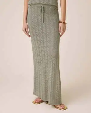 Splendid Eleni Sweater Skirt - Eucalyptus