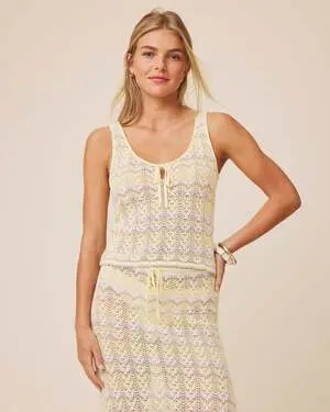 Splendid Eleni Stripe Sweater Tank - Lemon Drop Multi