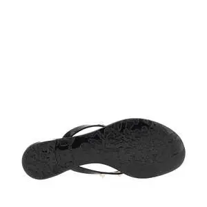 Valentino Garavani Rockstud Rubber Thong Slides - Black
