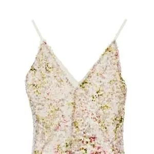 Alberta Ferretti Floral Sequined Maxi Dress