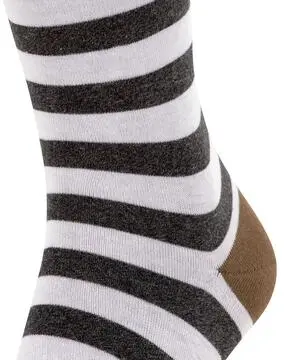 Falke Crew Socks With Two-tone Ring Design - Brown