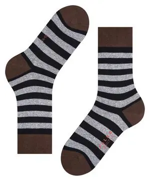 Falke Sensitive Mapped Line Crew Socks - Grey
