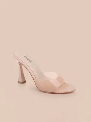 L'Agence Avery Open-toe Stiletto Mule - Nude