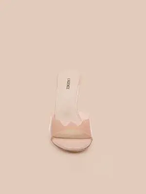 L'Agence Avery Open-toe Stiletto Mule - Nude