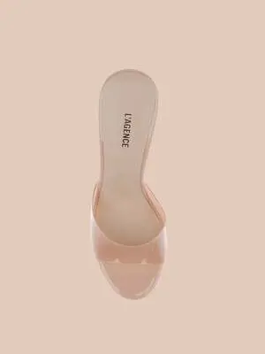 L'Agence Avery Open-toe Stiletto Mule - Nude