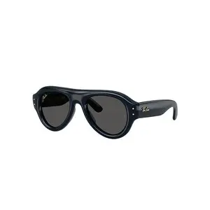 Ray-ban Aviator Puffer Sunglasses - Transparent Dark Blue