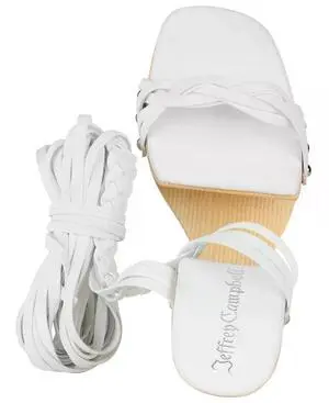 Jeffrey Campbell Sculpted Platform Leg-wrap Sandals