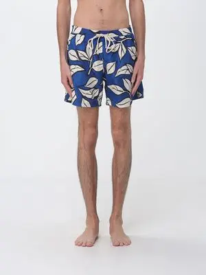 NOM Swimsuit With Leaf Print - Navy