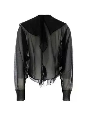 Y’s Ruffled Semi-sheer Tunic