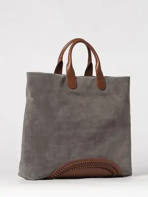 Emporio Armani Suede Shoulder Bag With Leather Trim
