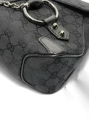 Gucci Horsebit Gg Canvas Shoulder Bag