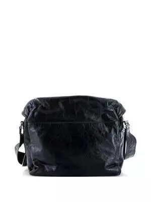 Prada Slanted Double Pocket Soft Calf Shoulder Bag - Black
