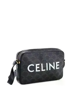 Celine Triomphe Coated Canvas Messenger Bag - Brown