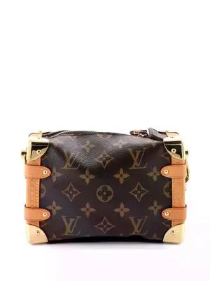 LOUIS VUITTON Side Trunk Handbag Monogram Canvas Pm - Brown