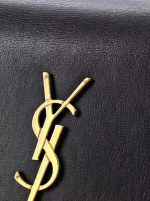 Saint Laurent Medium Sunset Leather Crossbody Bag - Black